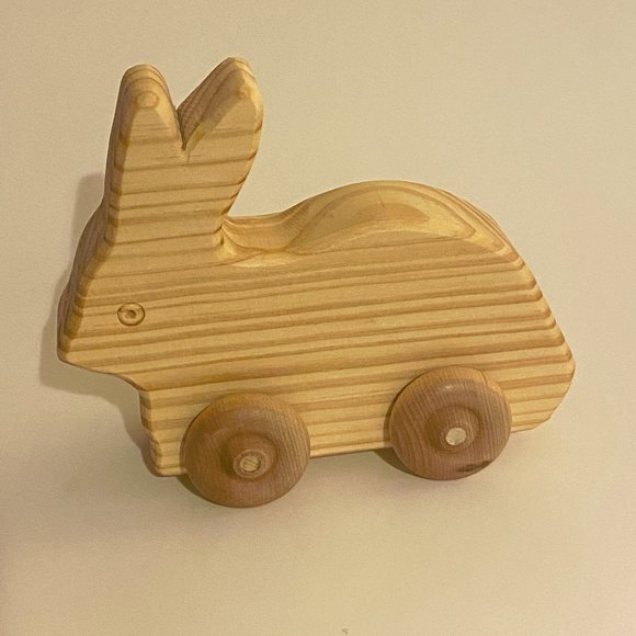 Toys | Wooden Kids Rabbit On Wheels | Poshmark